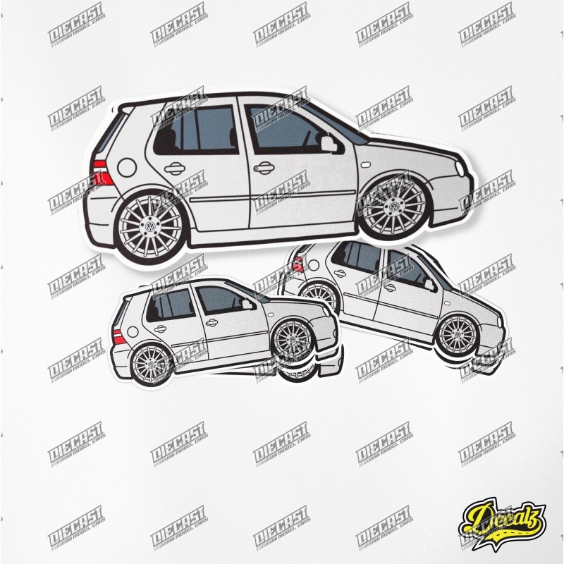 DECALS | Decalz VW - VOLKSWAGEN GOLF MK4 GTI Silver Vinyl Sticker ...